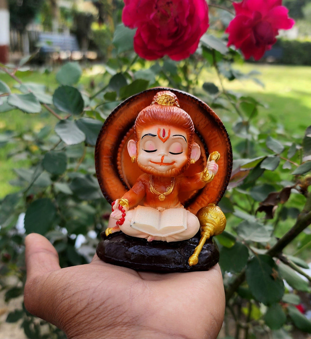 Small Hanuman Ji Idol – Perfect for Home Decor & Puja (4 inch) – Laddu ...